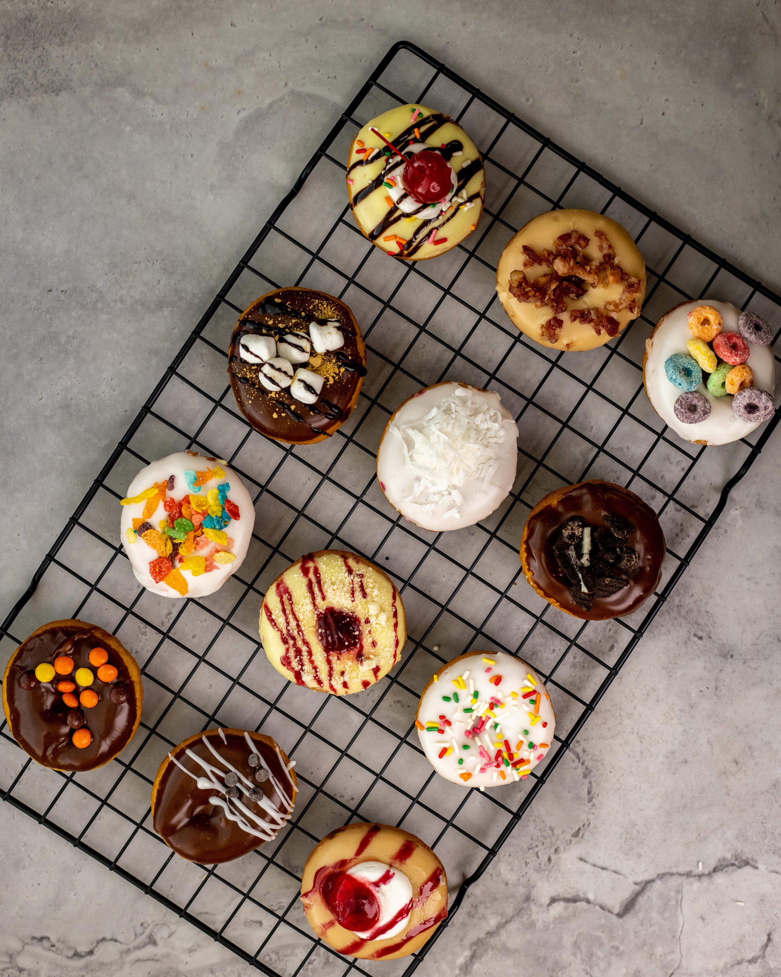 Build a 12 pack - Mix and Match any 6 basic donuts and any 6 topped donuts | Dizzy Donuts